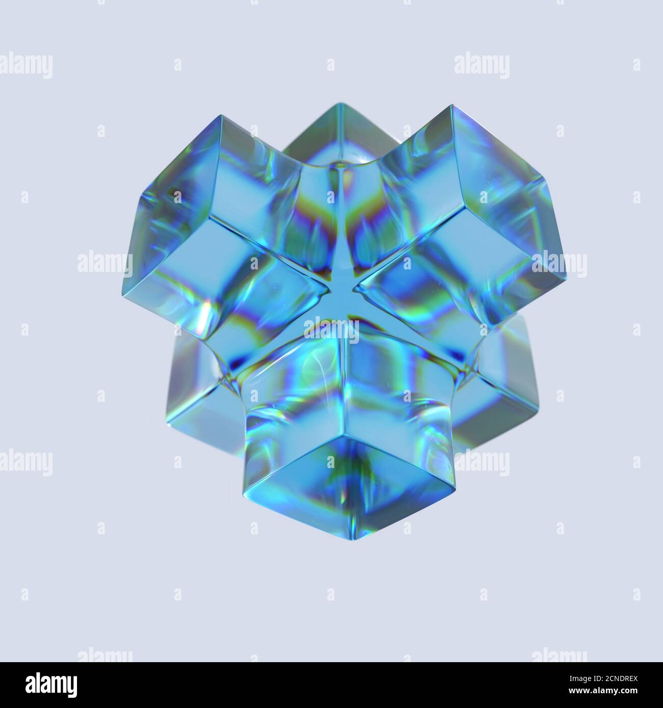 cubic shape with glass texture Stock Photo - Alamy