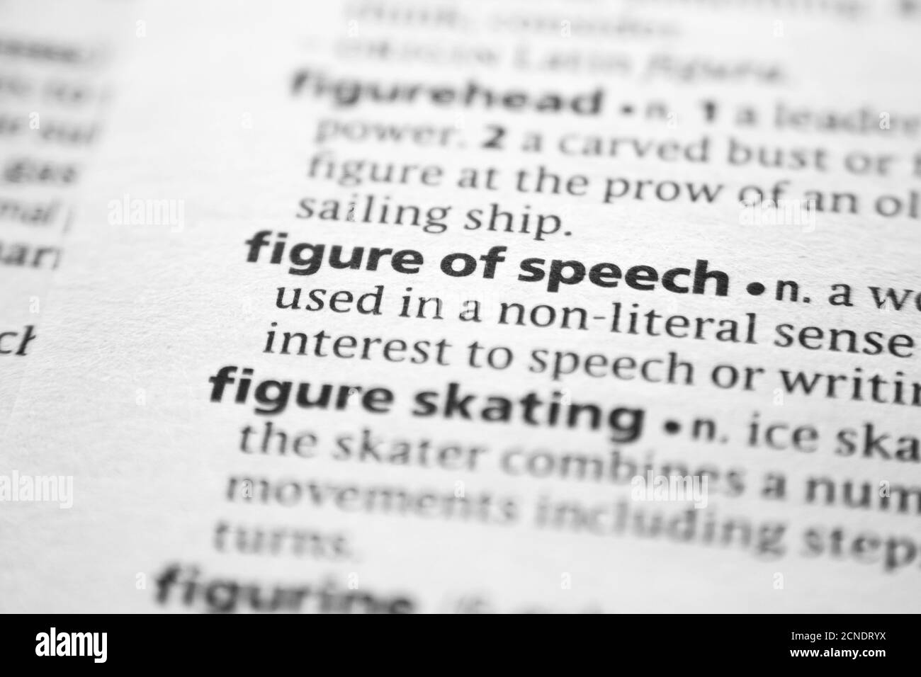 Word or phrase Figure of speech in a dictionary Stock Photo - Alamy