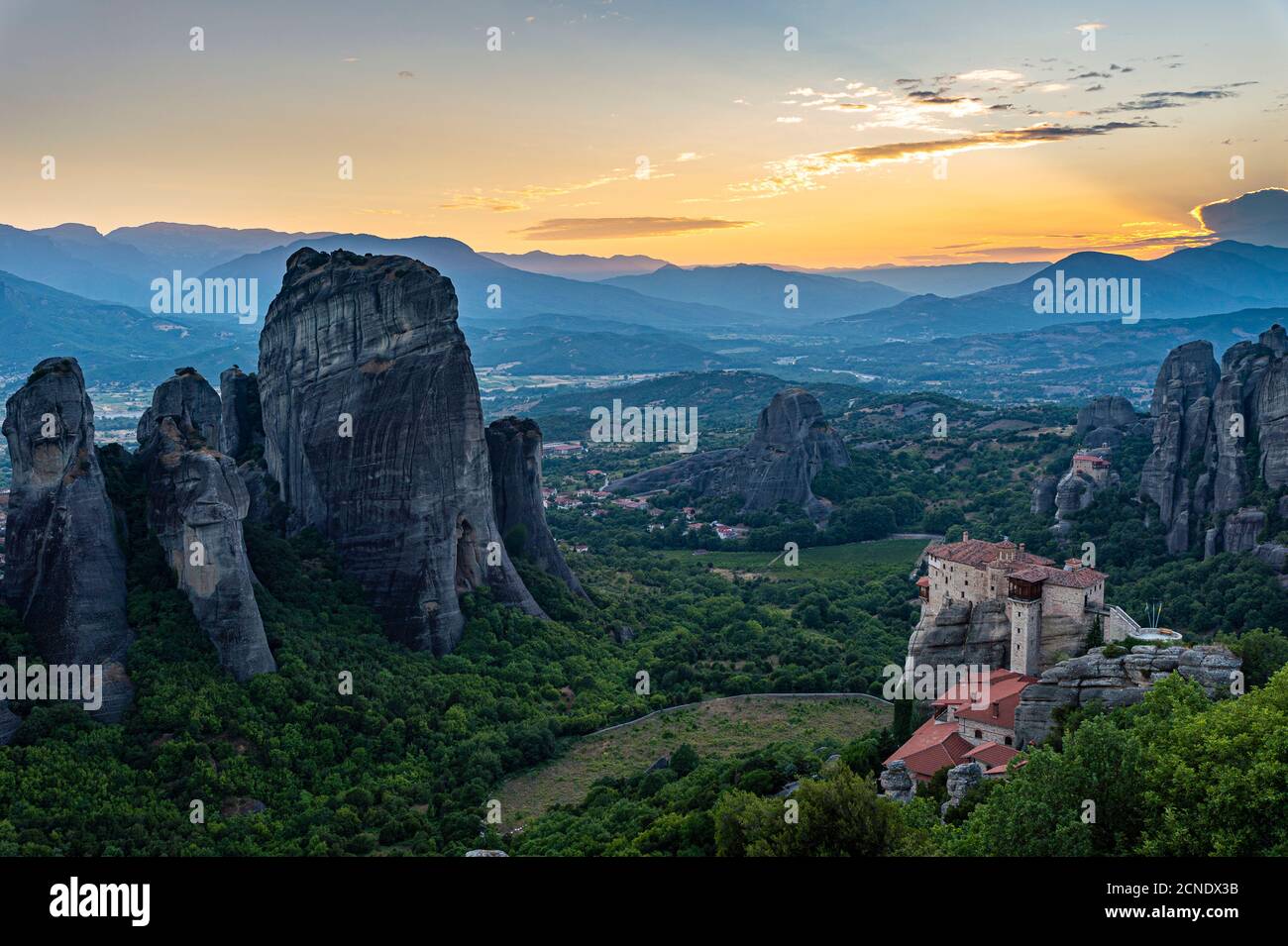 Holy Monastery of St. Nicholas Anapafsas at sunset, UNESCO World ...