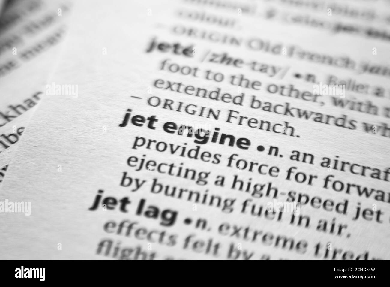 Word or phrase Jet engine in a dictionary Stock Photo - Alamy