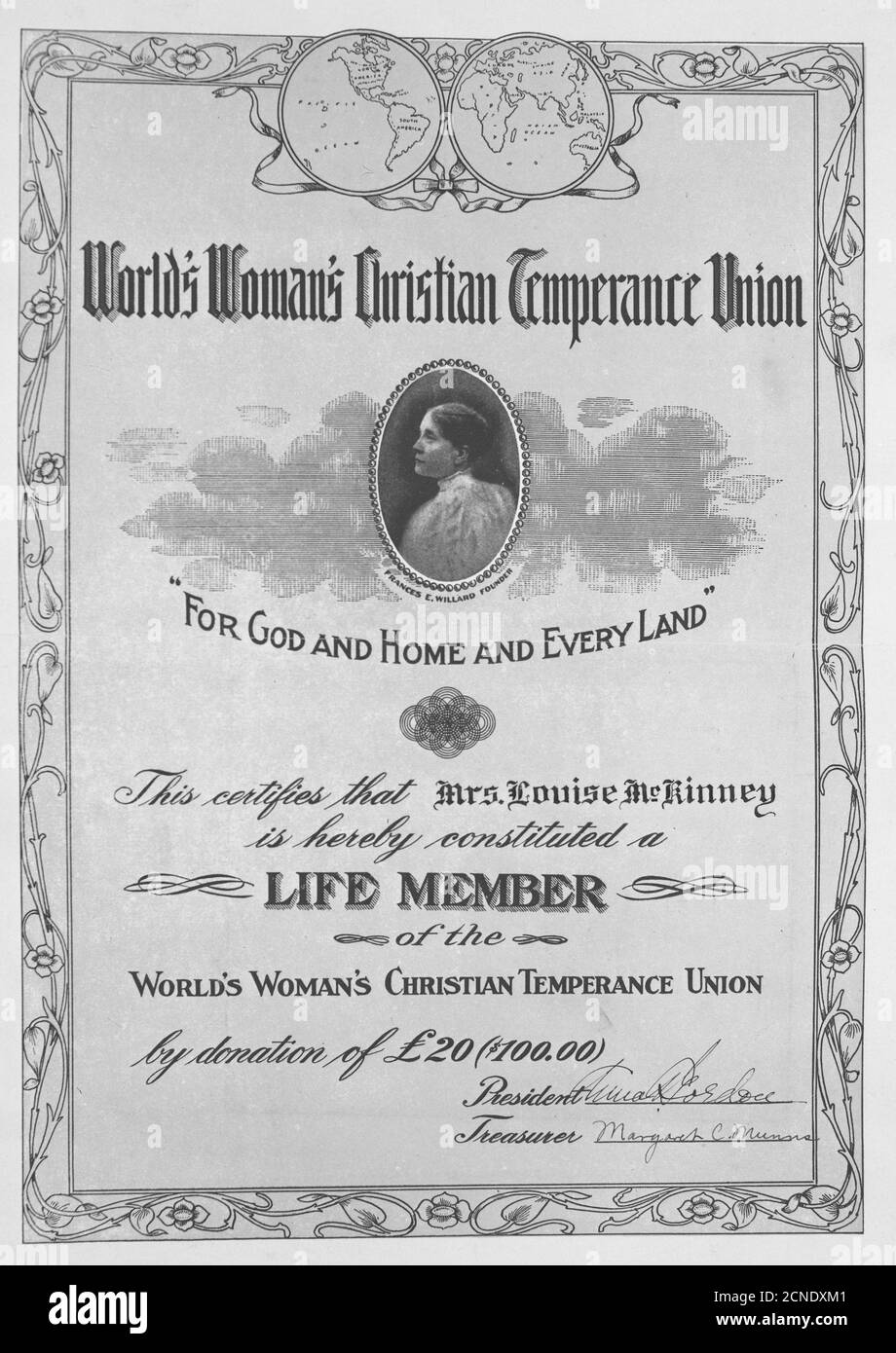 Womens christian temperance union hi-res stock photography and images ...