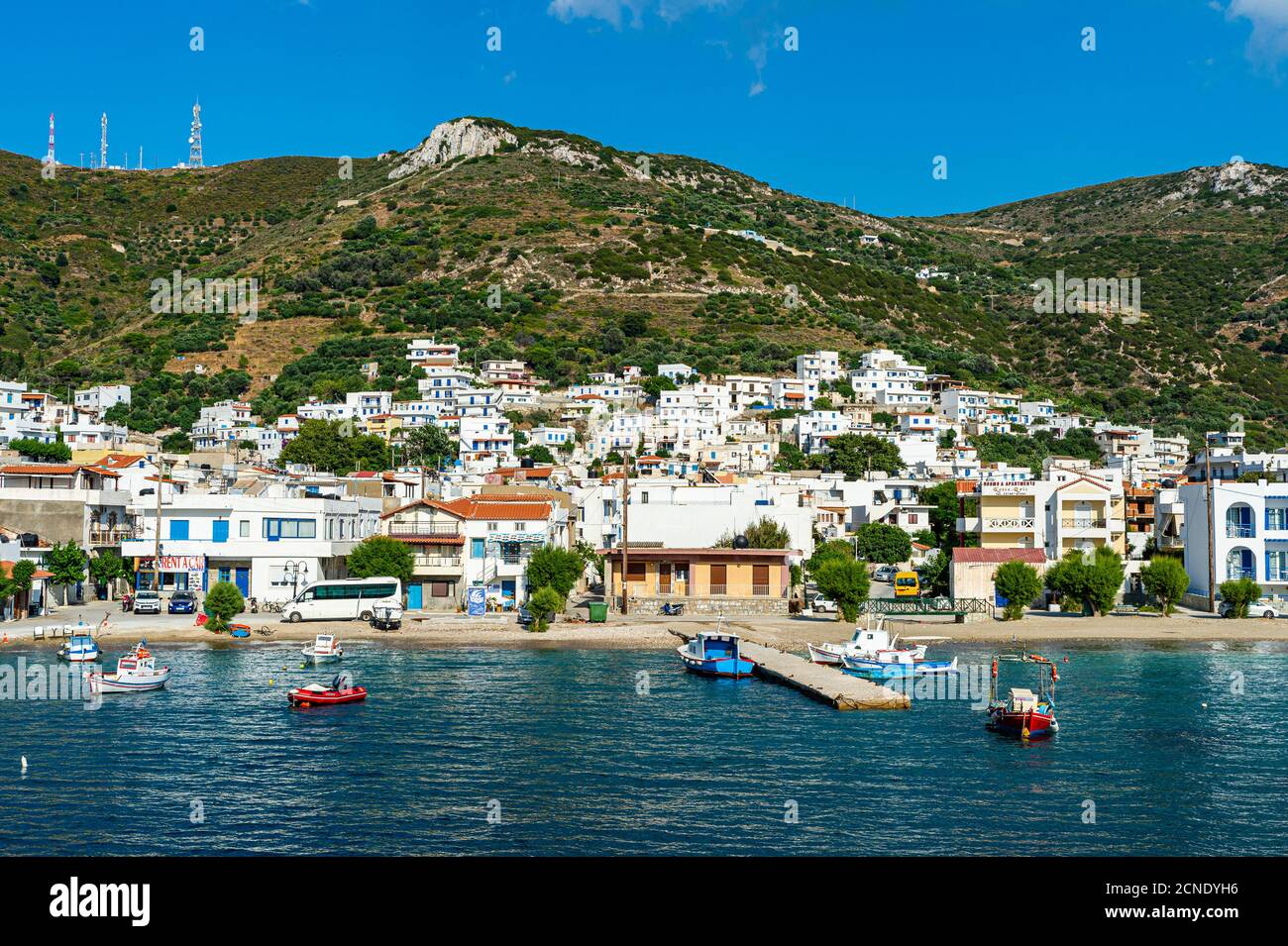 Port of Kampi, Fourni (Fournoi), Greek Islands, Greece, Europe Stock ...