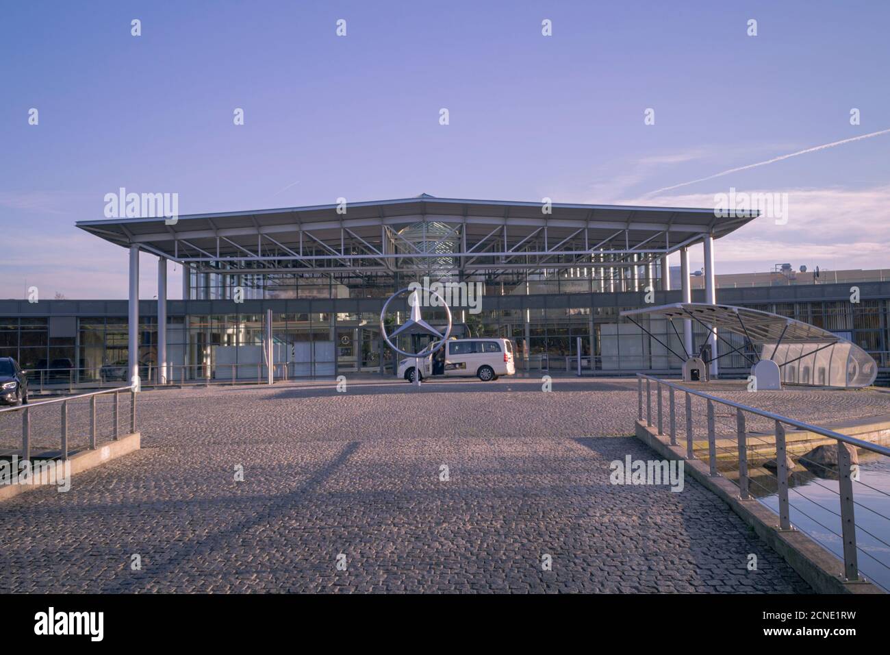 Bremen, Germany - 17.01.2020: Front entrance to the Mercedes-Benz Car ...