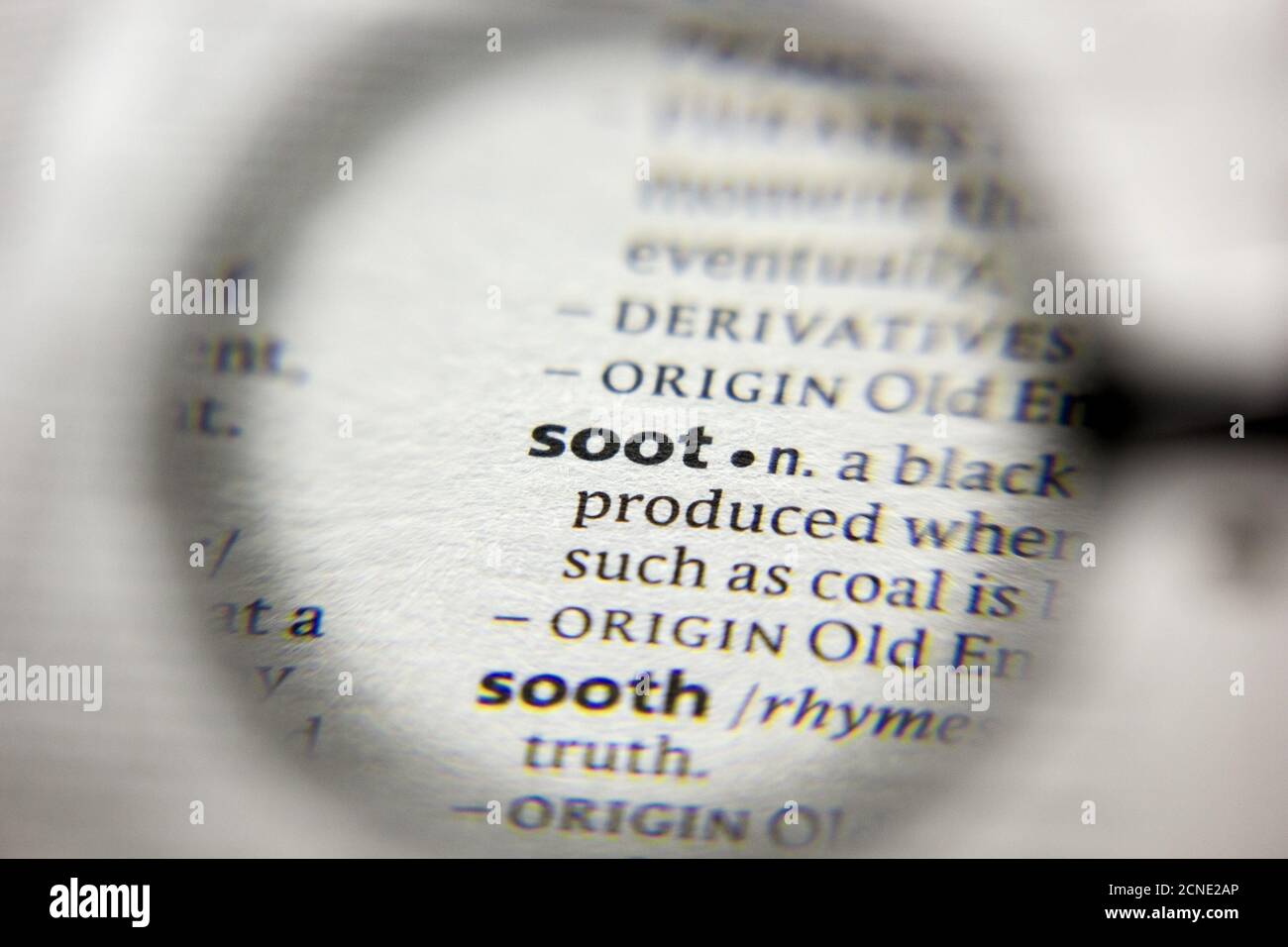The word or phrase Soot in a dictionary Stock Photo - Alamy