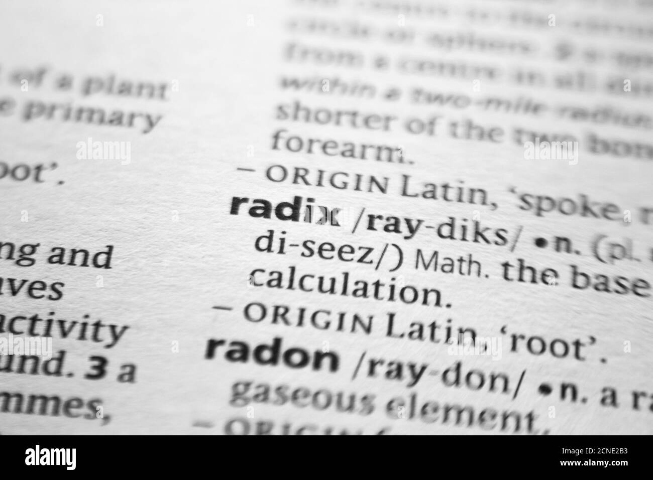 Definition word in dictionary Black and White Stock Photos & Images - Alamy