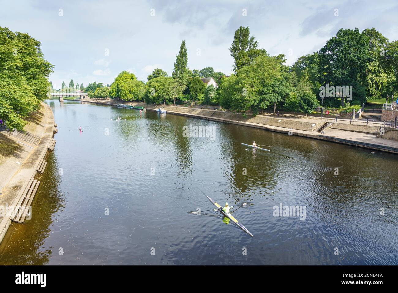 The River Ouse runs through the historic city of York, North Yorkshire ...