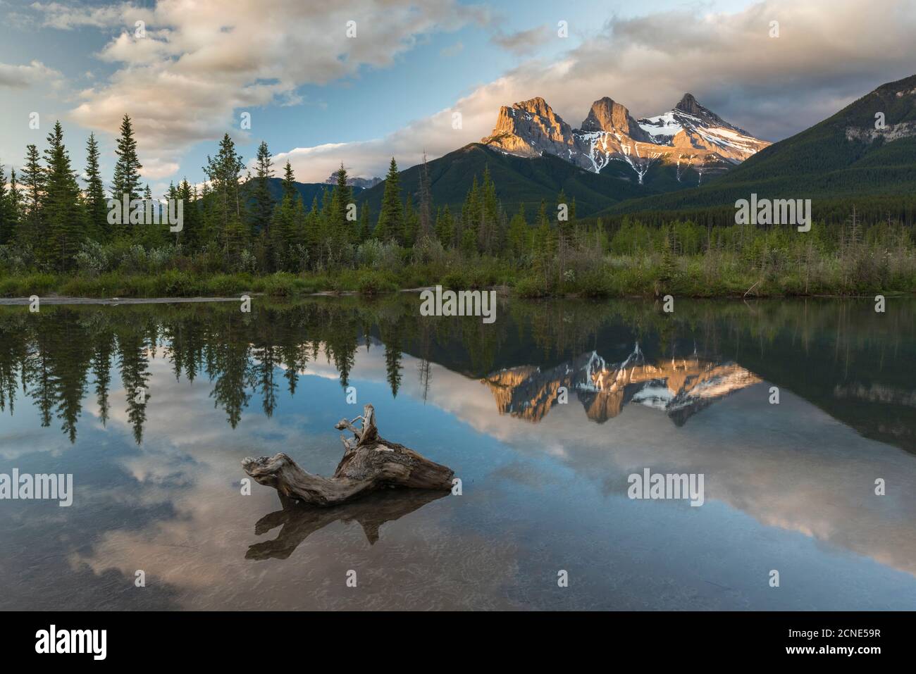 Three Sisters Mountains Canmore High Resolution Stock Photography and ...
