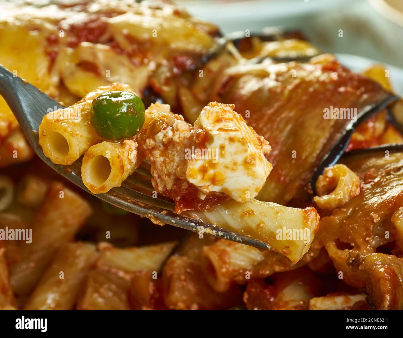 Ricotta Eggplant Pasta Timbale, Sicilian cuisine, Traditional assorted ...