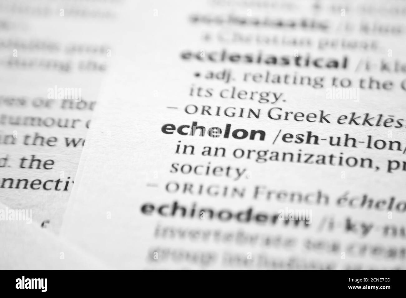 Word or phrase Echelon in a dictionary Stock Photo - Alamy