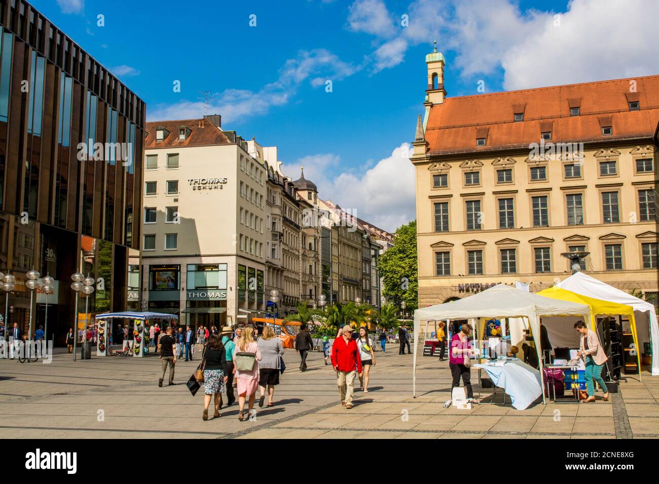 Part of Central Square, Marienplatz, Munich, Bavaria, Germany, Europe ...