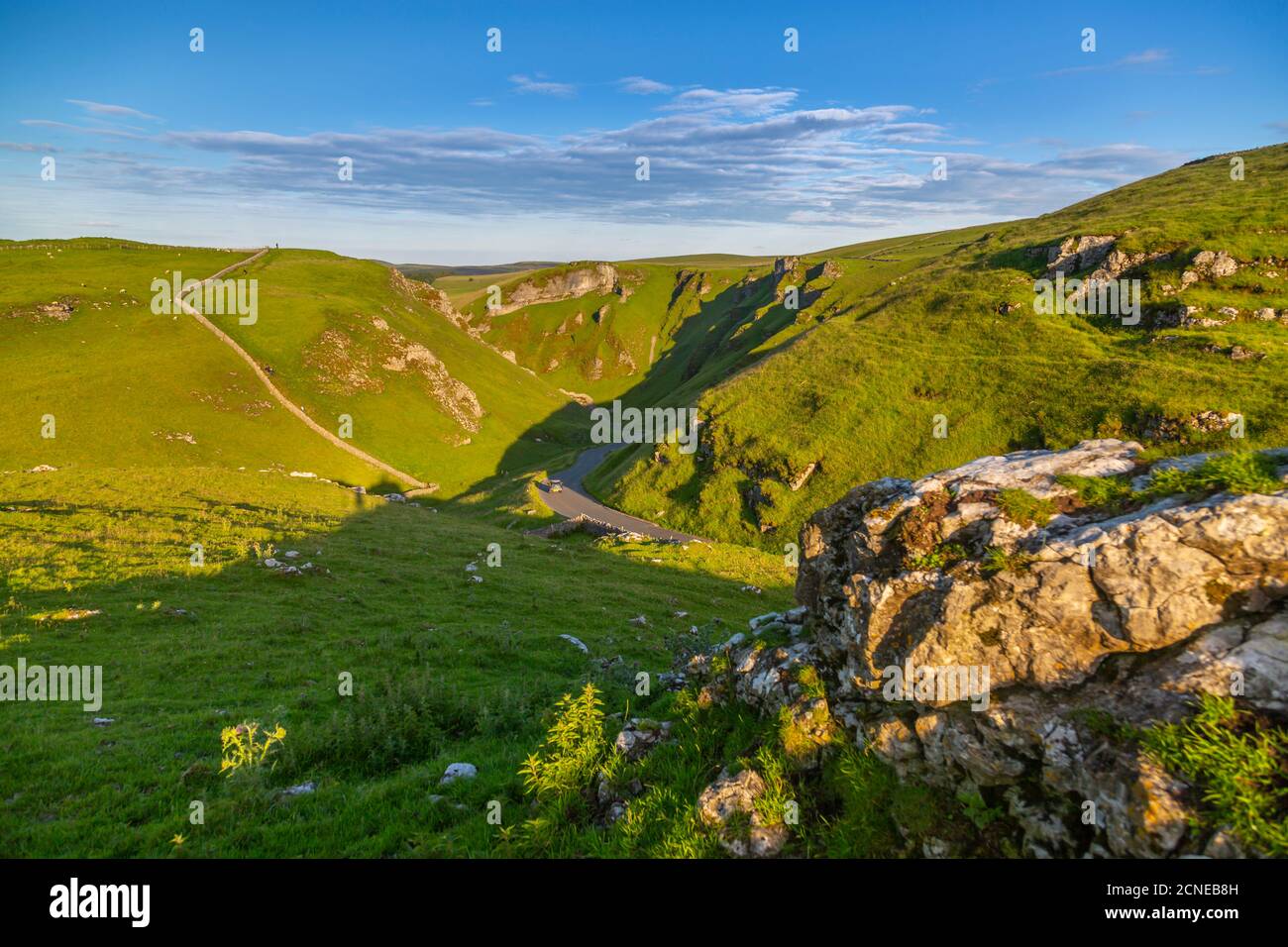 View of Winnats Pass, Hope Valley, Castleton, Peak District National ...