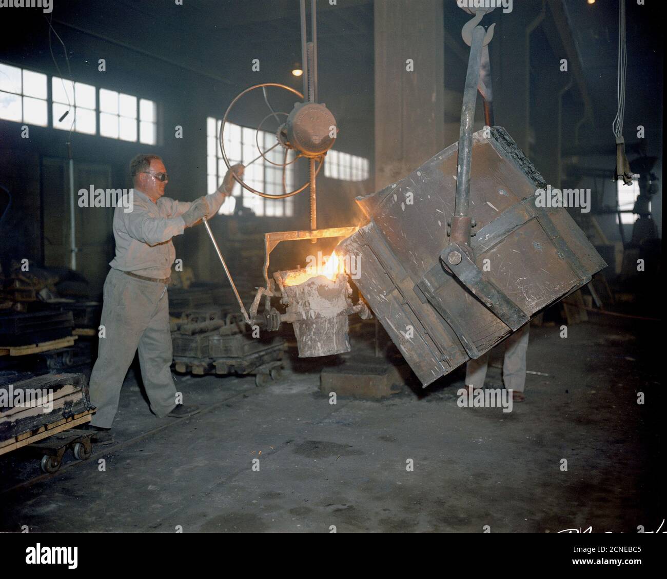 Steel Workers Black And White High Resolution Stock Photography and ...
