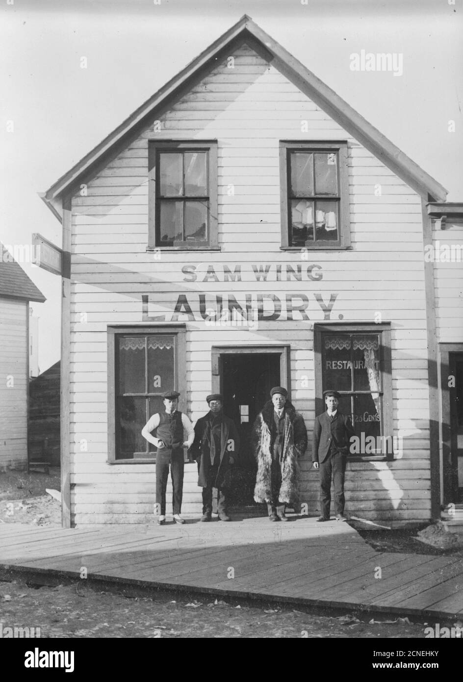 Sam Wing Laundry & Restaurant, Bowden, Alberta Stock Photo - Alamy