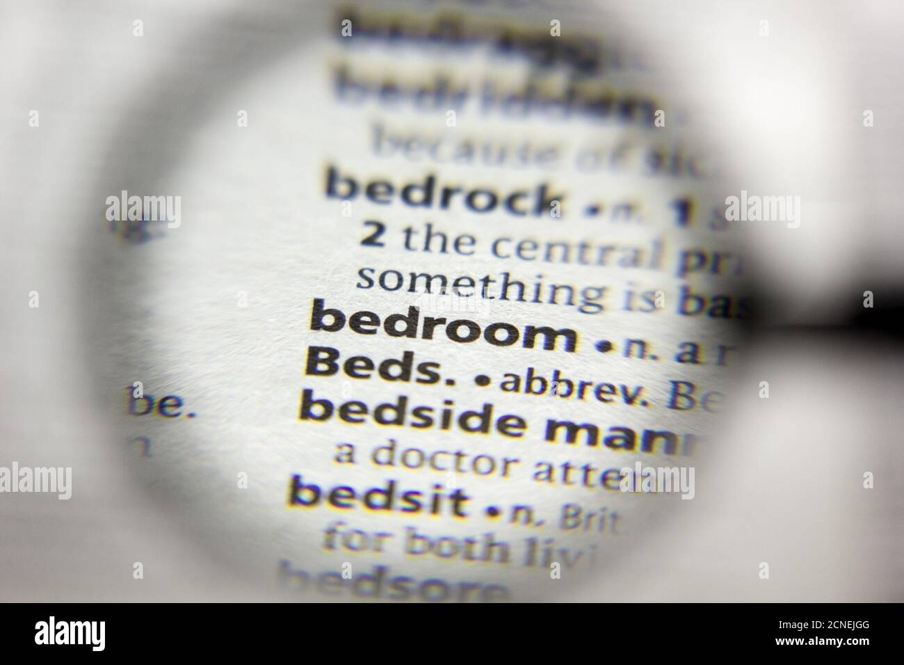 The word or phrase Bedroom in a dictionary Stock Photo - Alamy
