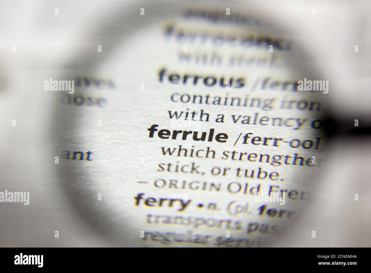 The word or phrase Ferrule in a dictionary Stock Photo - Alamy