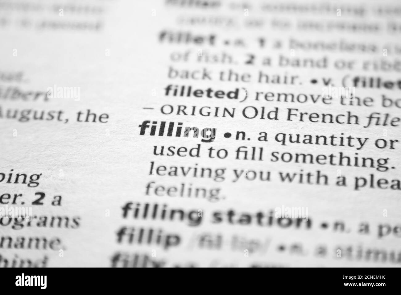 Word or phrase Filling in a dictionary Stock Photo - Alamy