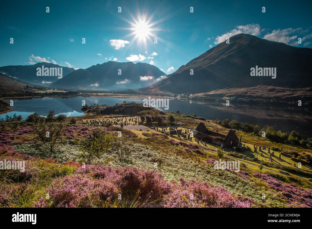 Clachan Duich Church ruin, Shiel Bridge and Loch Duich, Scotland Stock ...