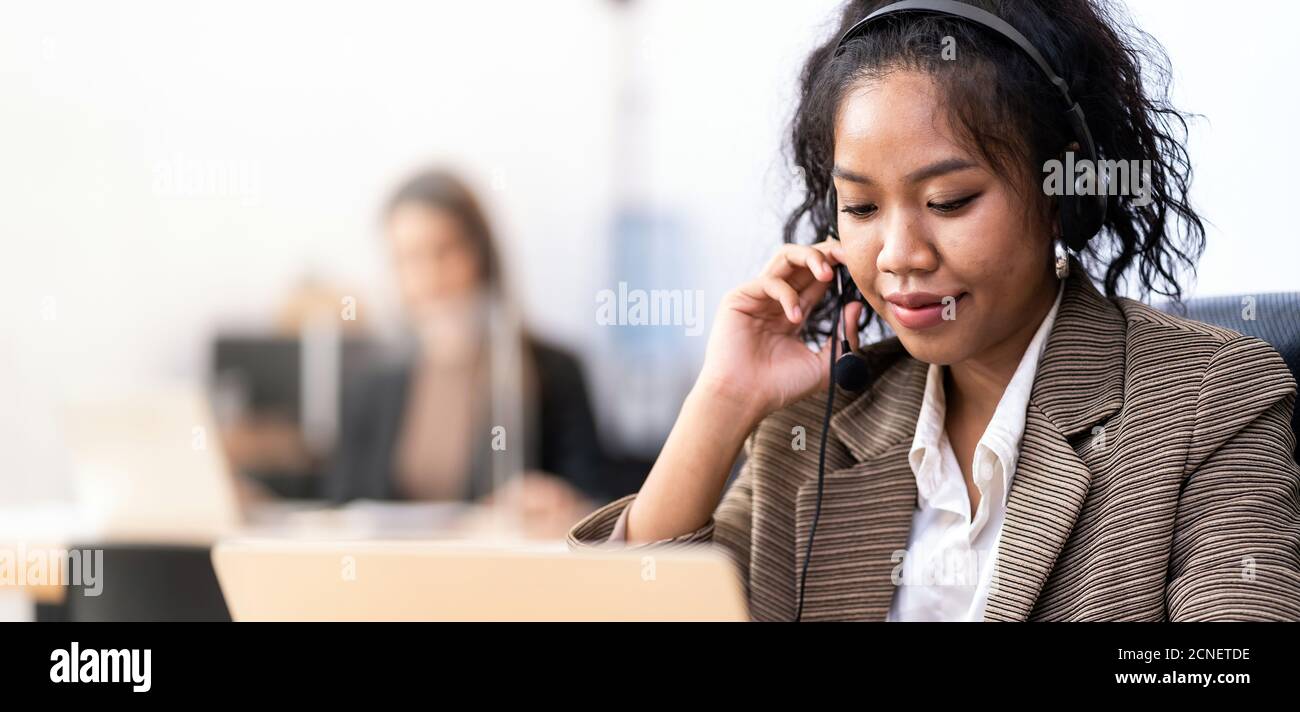 Panorama African Call center for telemarketing and sale concepy Stock ...