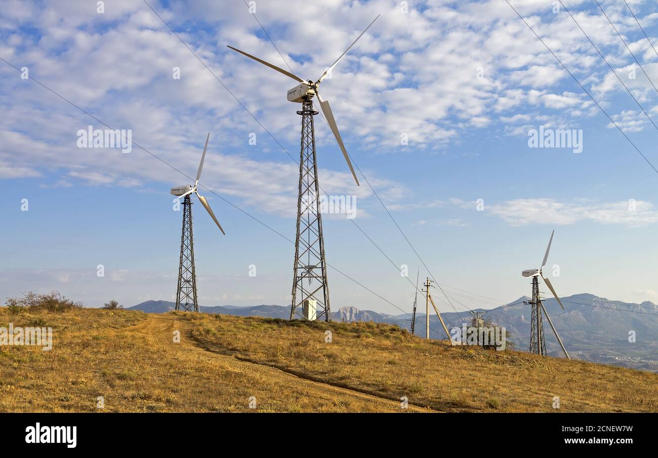 Hillside wind farm hi-res stock photography and images - Alamy