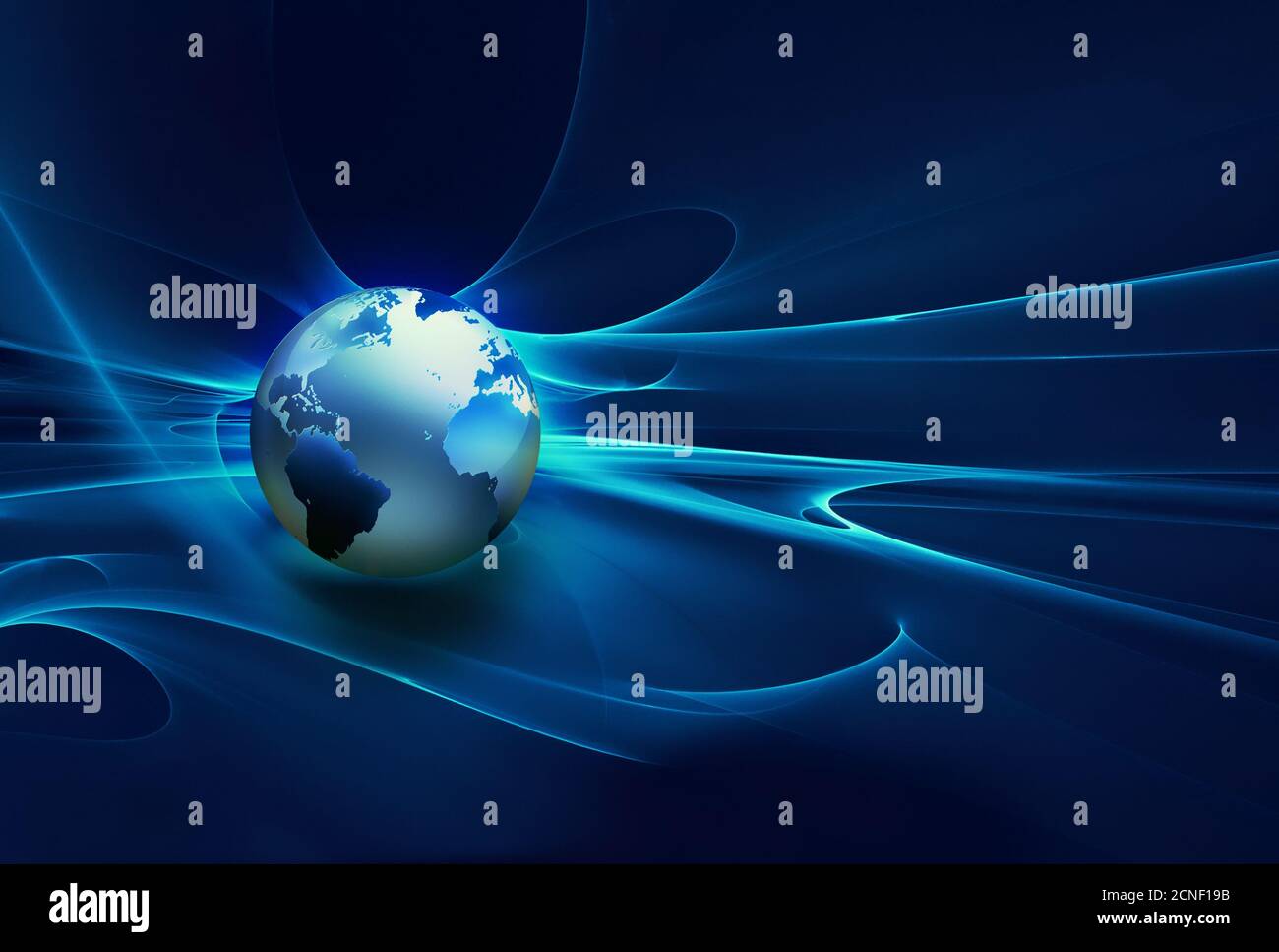 Blue digital world hi-res stock photography and images - Alamy