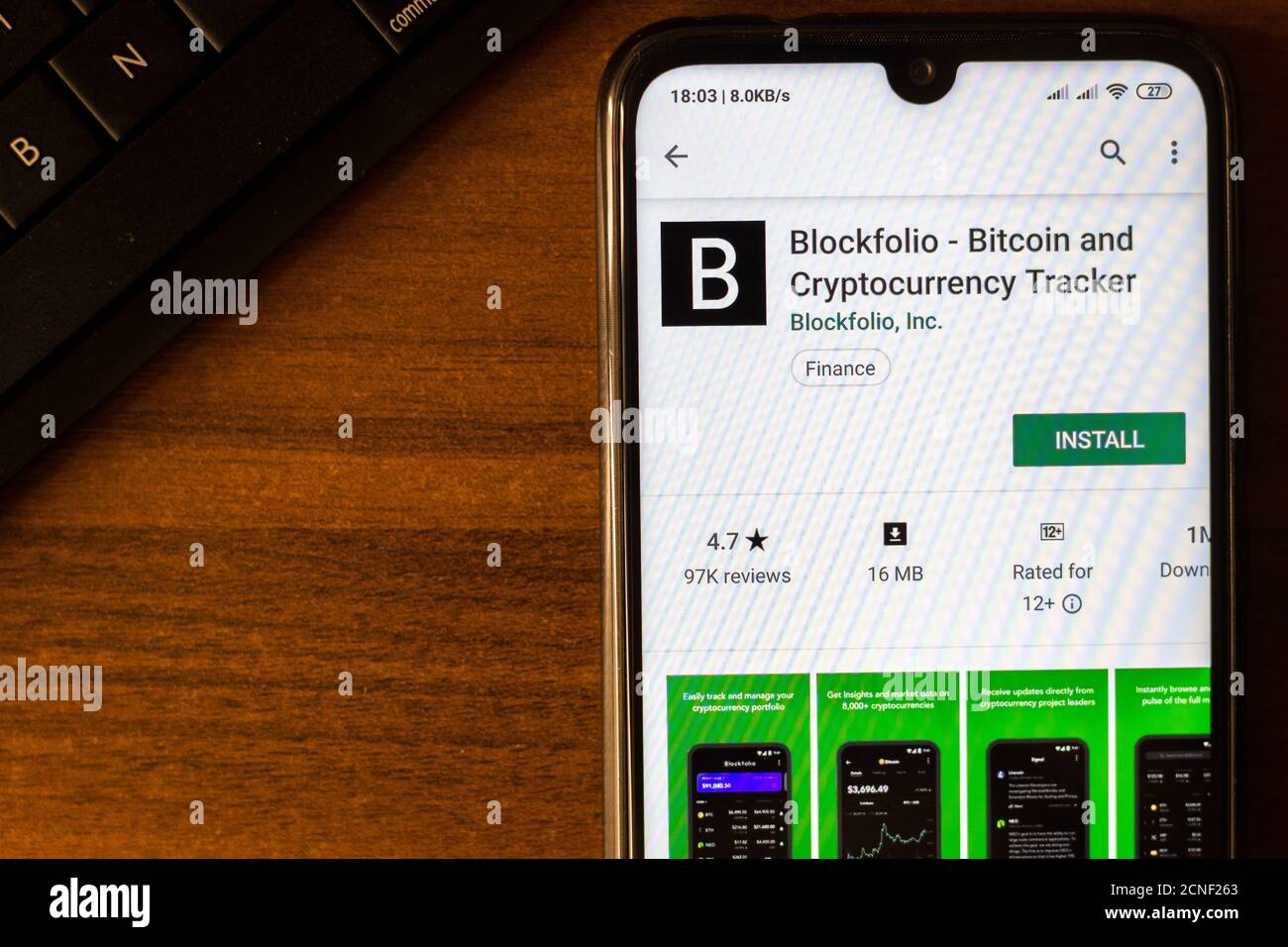 Blockfolio logo hi-res stock photography and images - Alamy