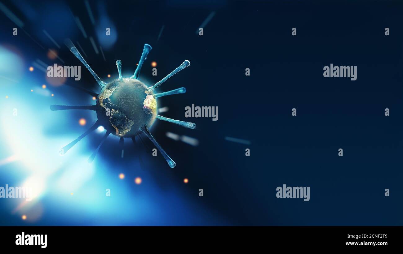 virus molecule close-up Stock Photo - Alamy