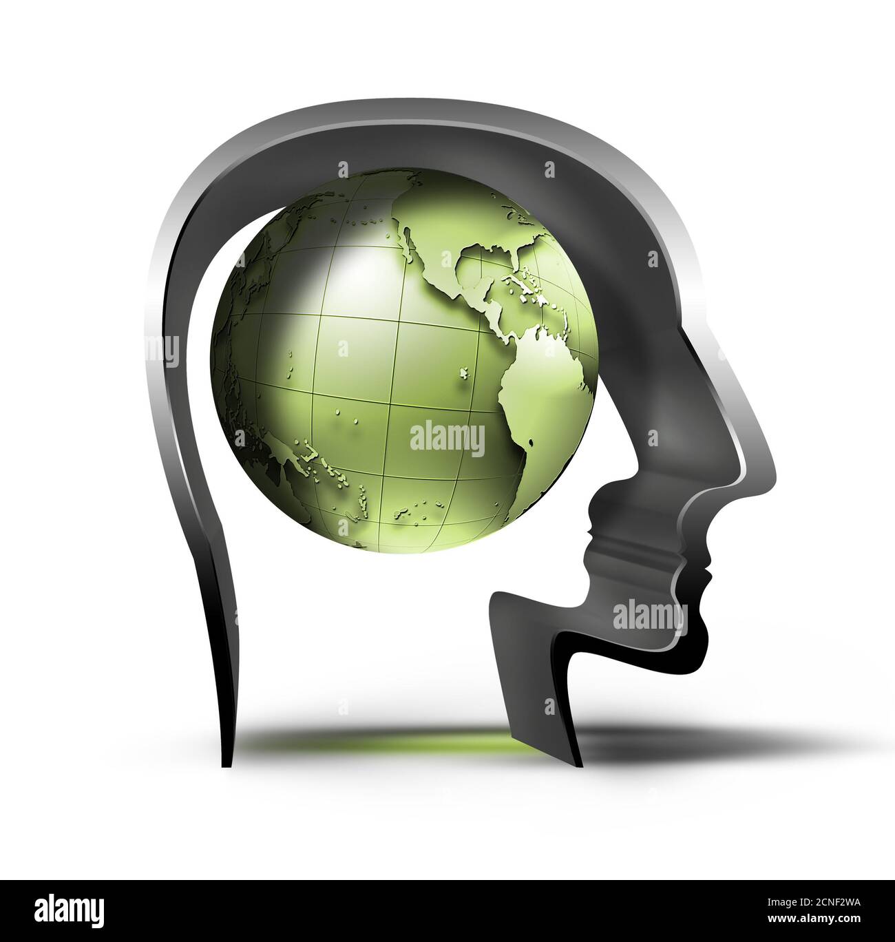 Male head profile shape Cut Out Stock Images & Pictures - Alamy