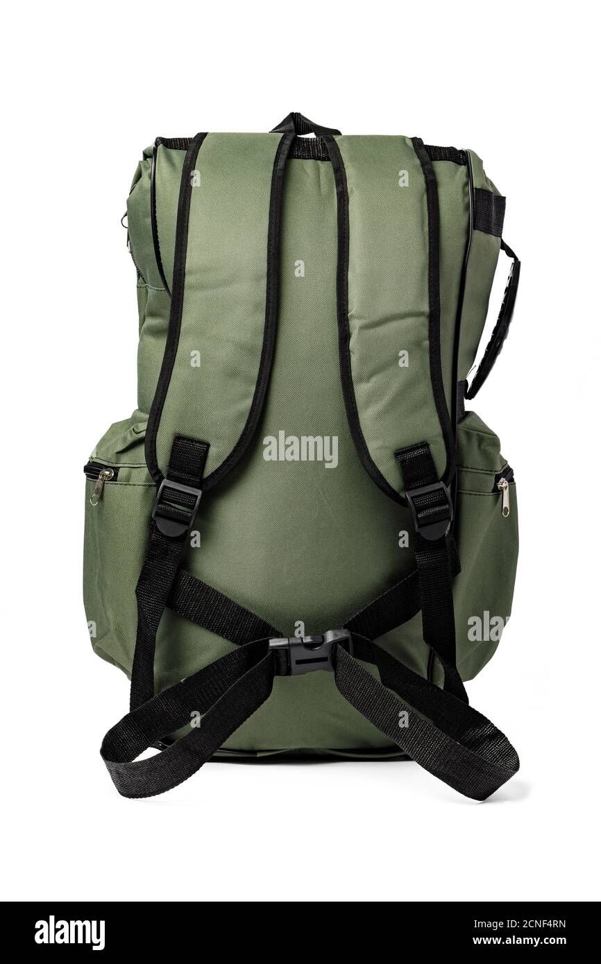 Big military backpack isolated on white background Stock Photo - Alamy