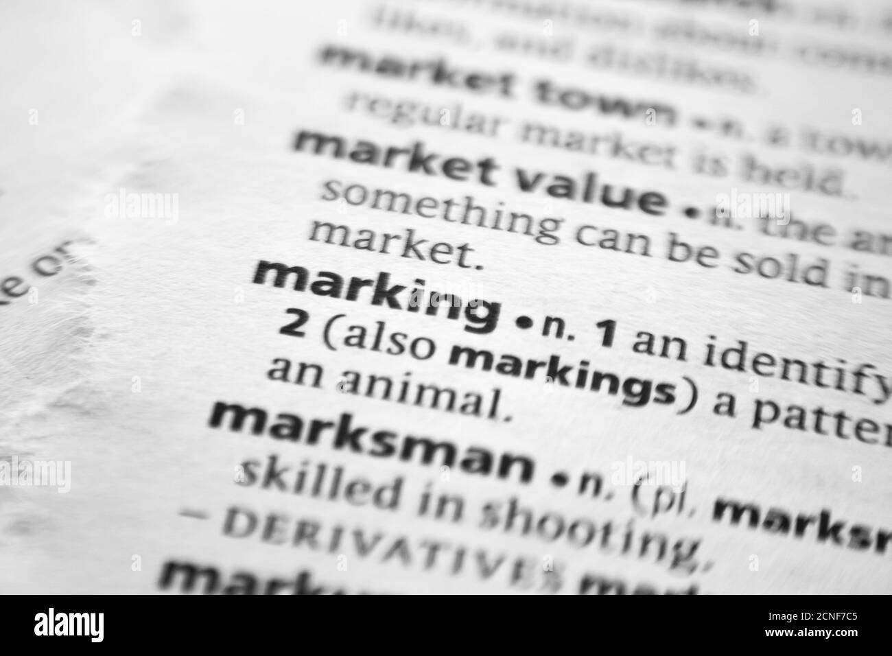 Word or phrase Marking in a dictionary Stock Photo - Alamy