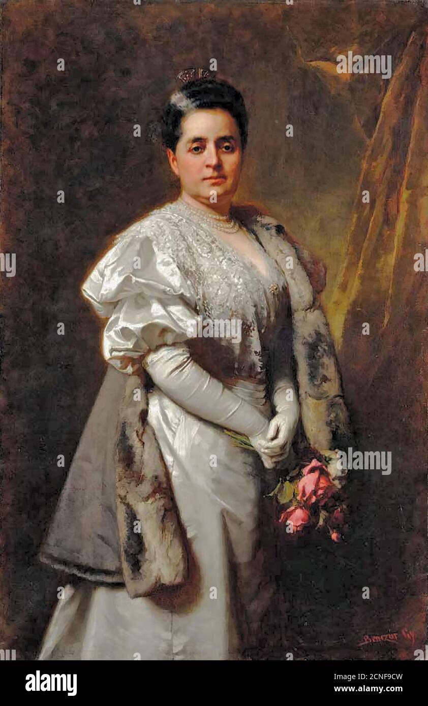 Benczúr Gyula - Portrait of an Elegant Lady - Hungarian School - 19th ...