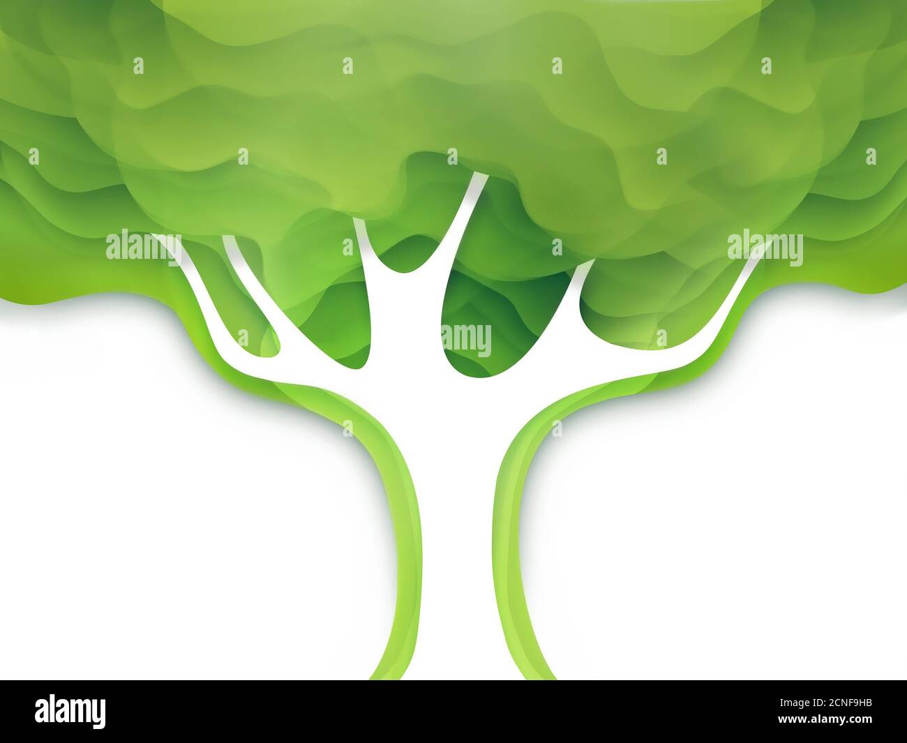 Green tree silhouette hi-res stock photography and images - Alamy