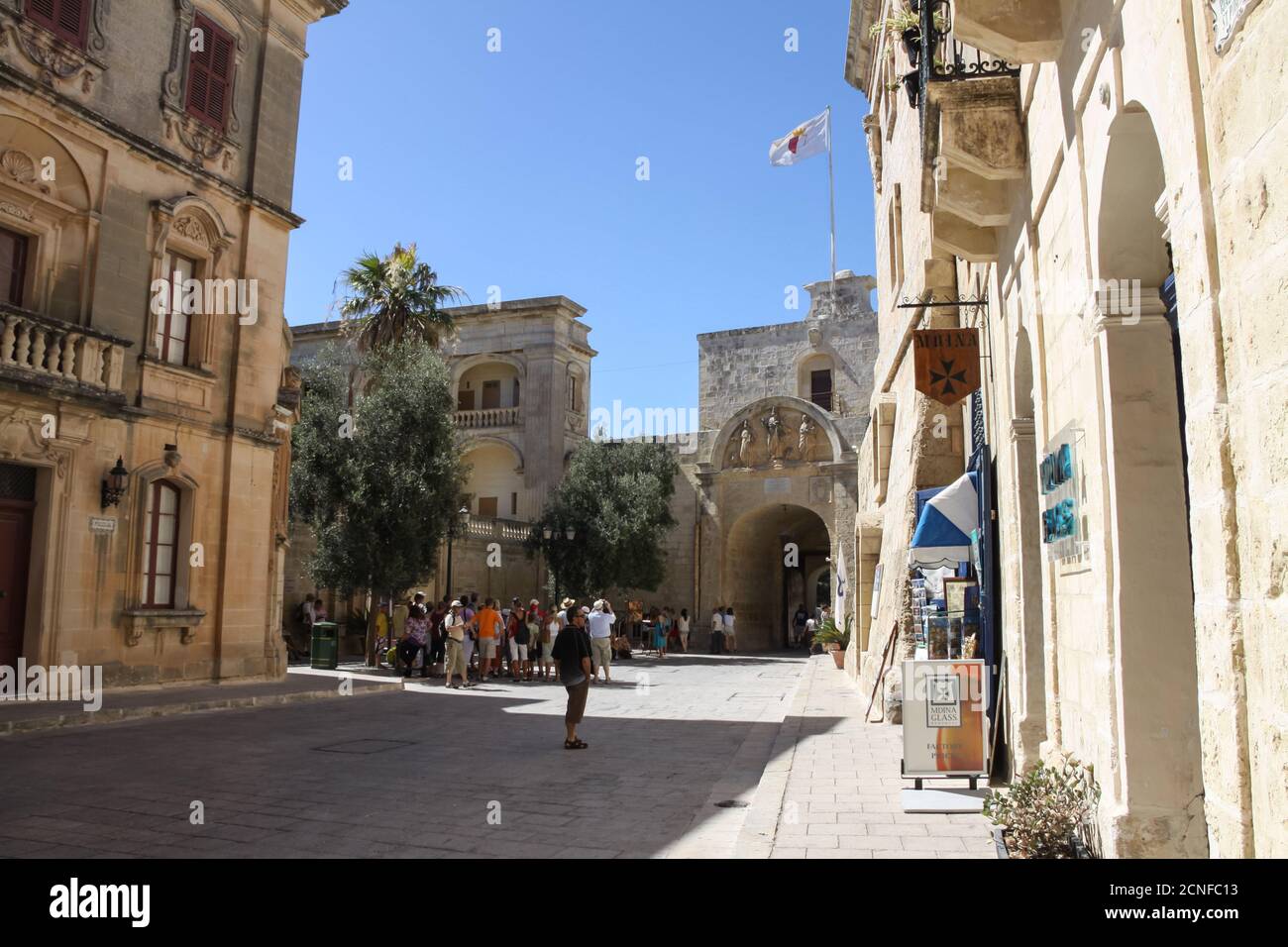 View of Mdina Gate in the ancient fortified city of Mdina, Rabat, Malta ...