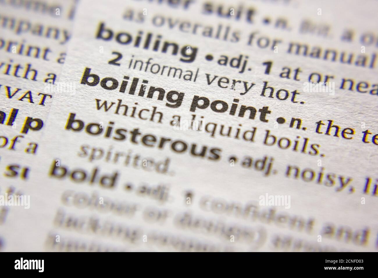 Word or phrase Boiling point in a dictionary Stock Photo - Alamy