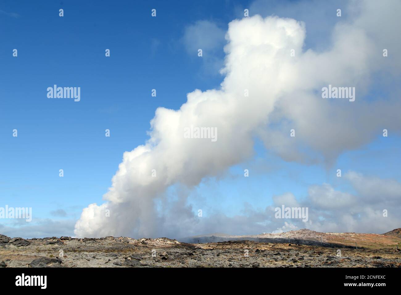 High temperature area on the Reykianes Peninsula, Iceland Stock Photo ...