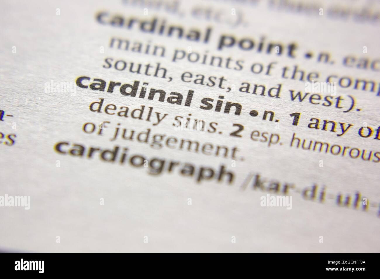 Cardinal sin hi-res stock photography and images - Alamy