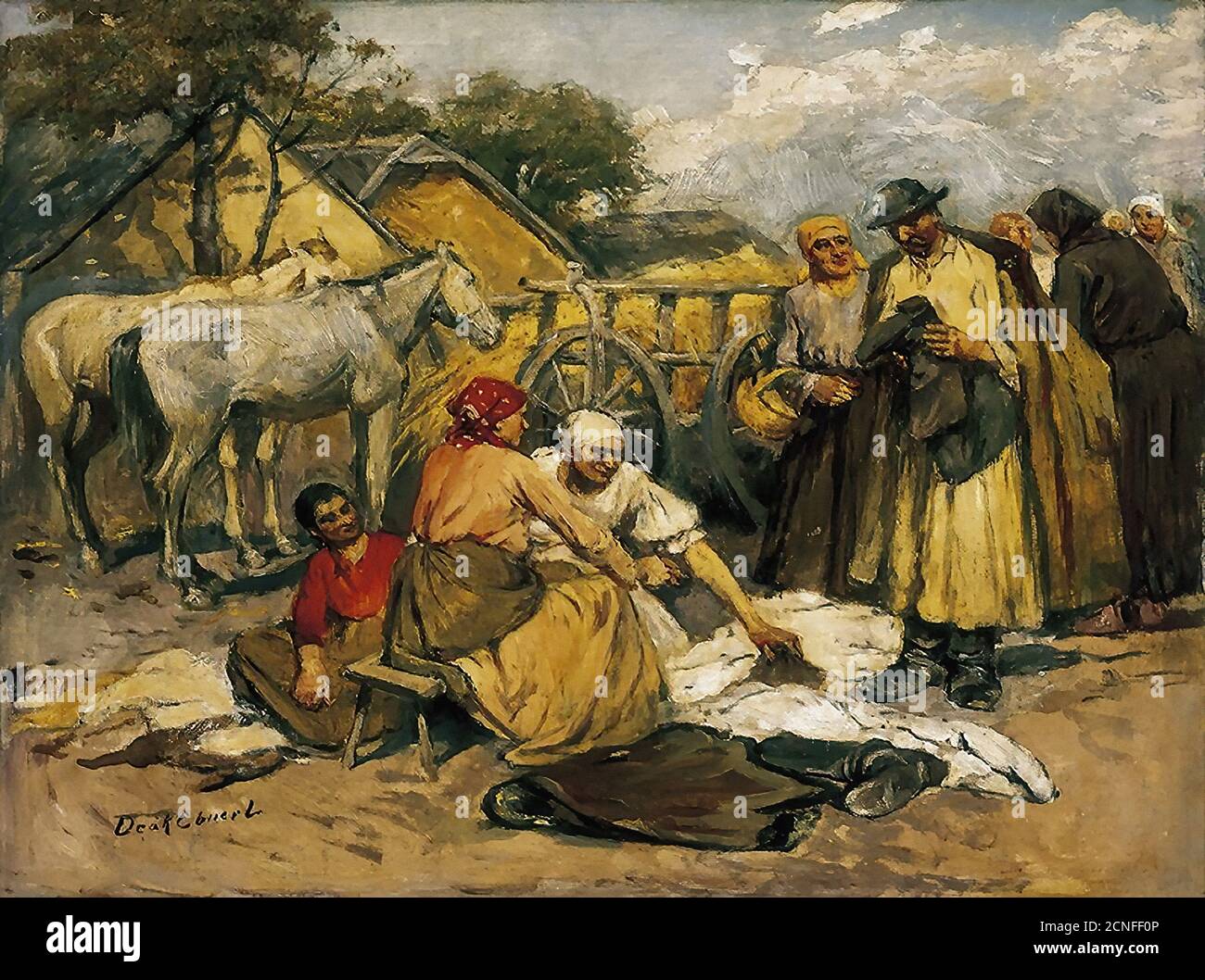 Deak-Ebner Lajos - in the Fair 2 - Hungarian School - 19th Century ...