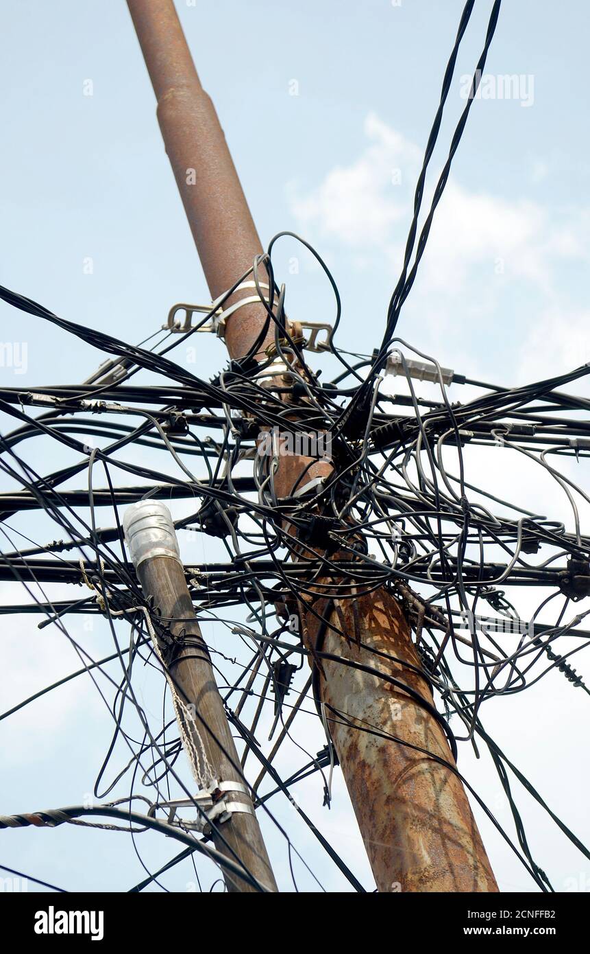 Pylon barbed wire security hi-res stock photography and images - Alamy