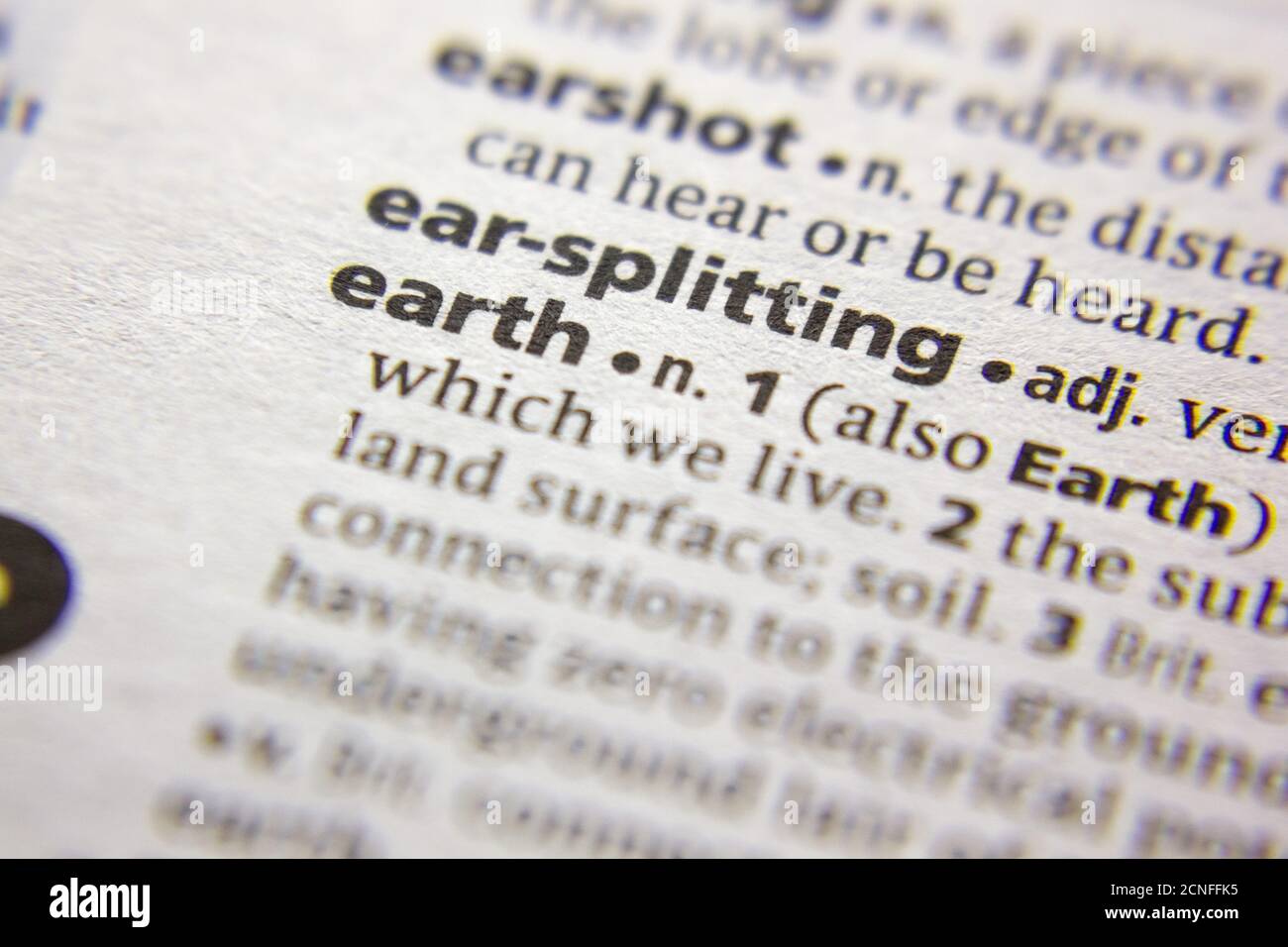 Word or phrase Earth in a dictionary Stock Photo - Alamy