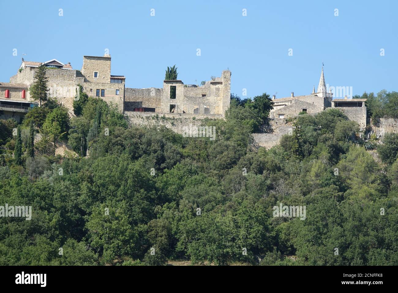 Old town of Cornillon, South of France Stock Photo - Alamy