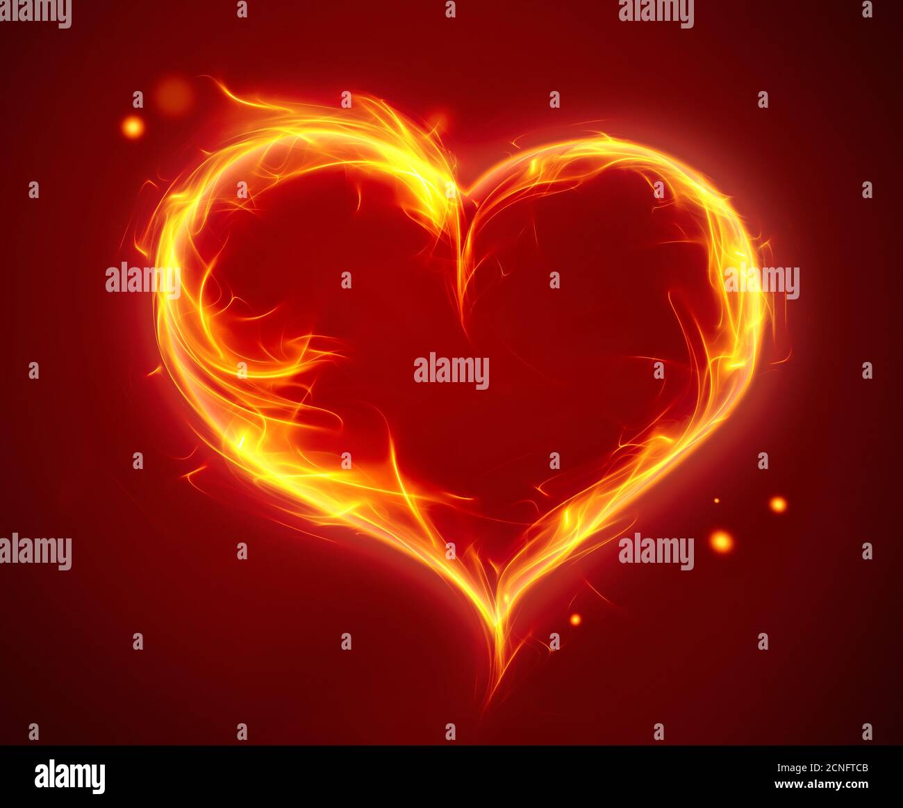 Heart burning flames hi-res stock photography and images - Alamy