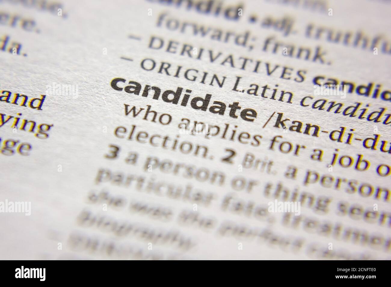 Candidate word hi-res stock photography and images - Alamy