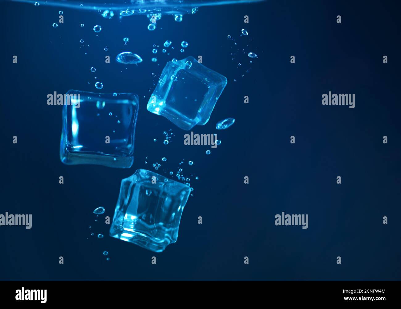 ice cubes underwater Stock Photo - Alamy