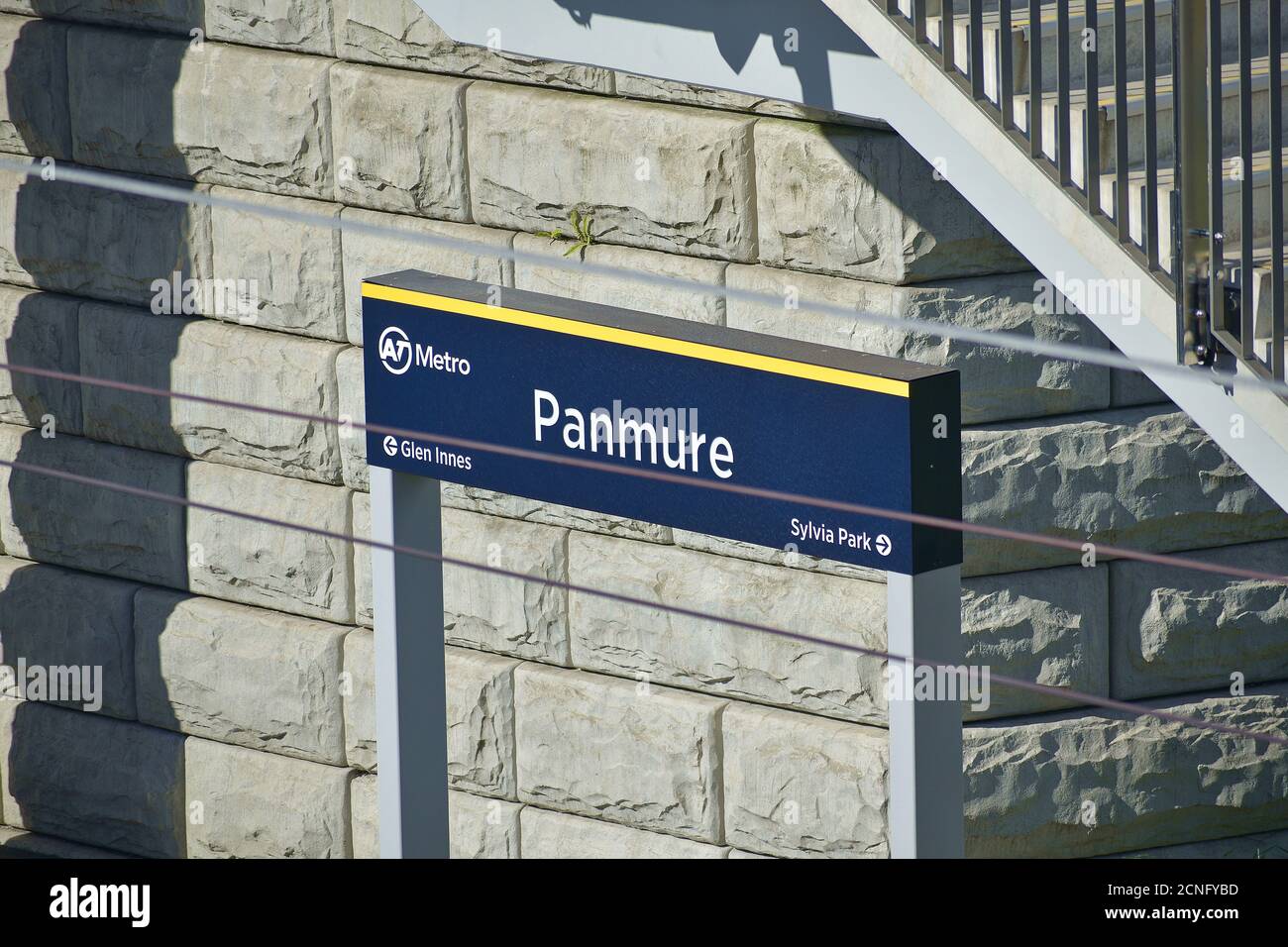 View of Panmure train and bus station Stock Photo - Alamy
