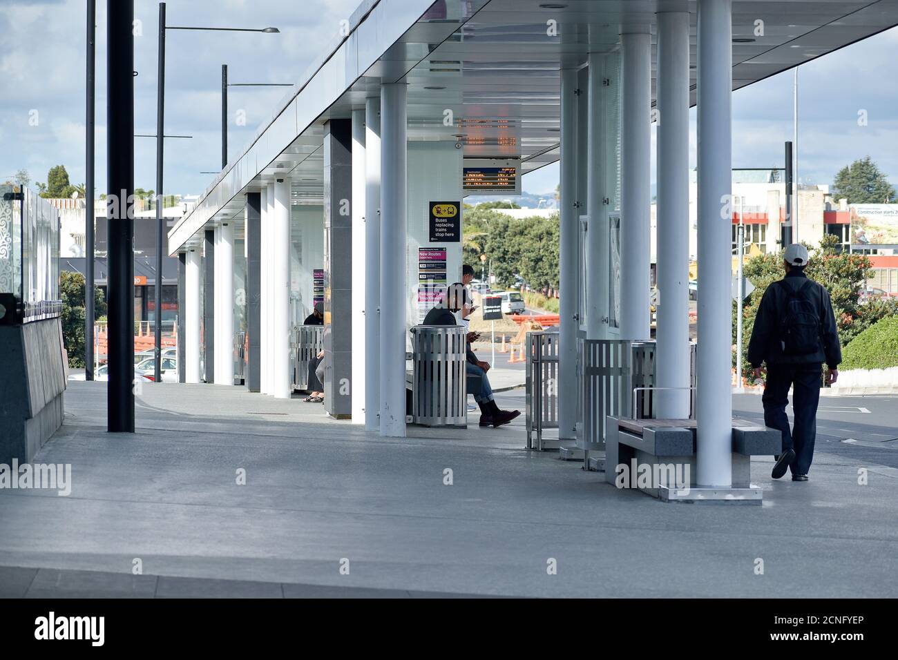 View of Panmure train and bus station Stock Photo - Alamy