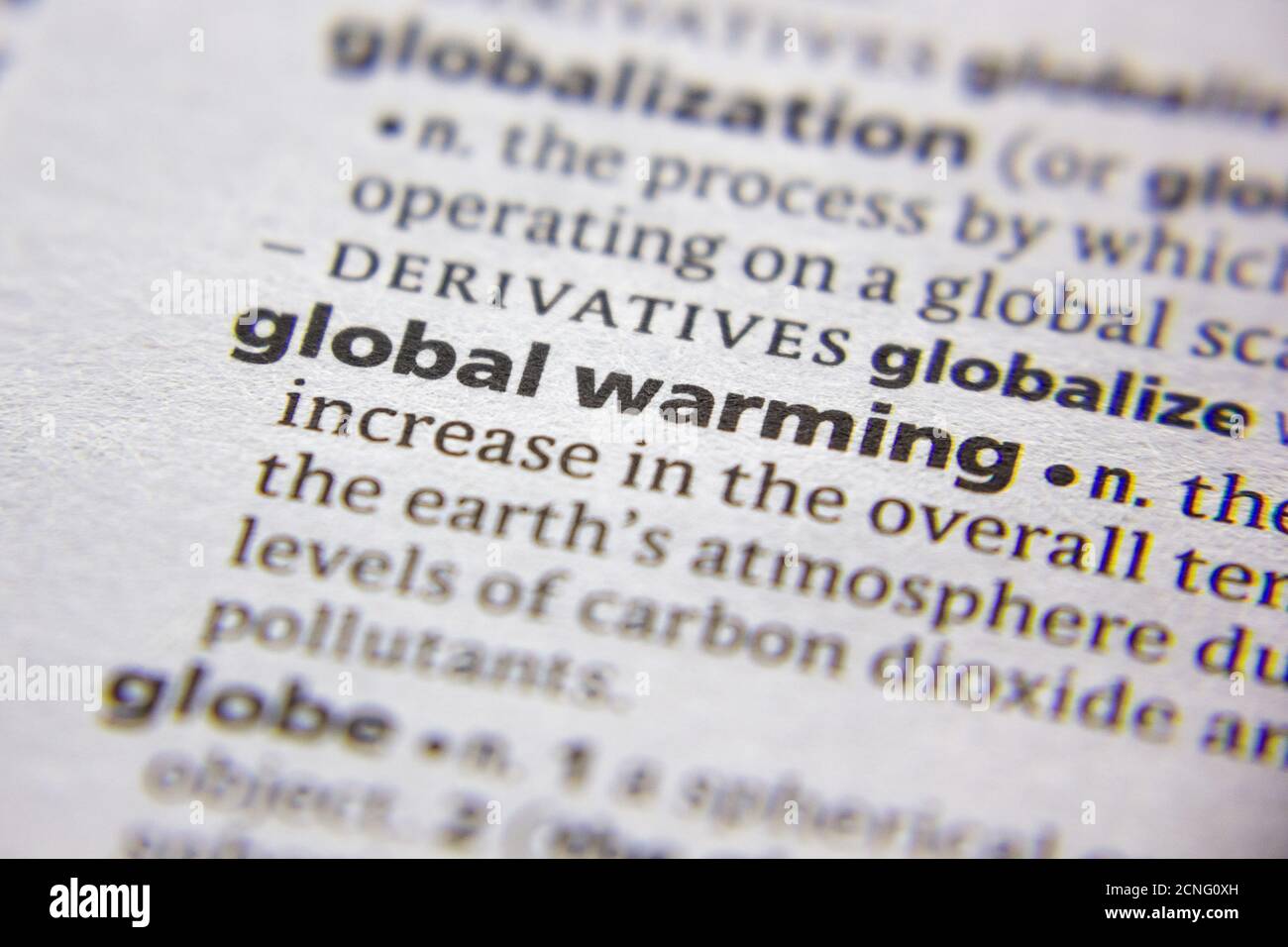 Word or phrase Global warming in a dictionary Stock Photo - Alamy
