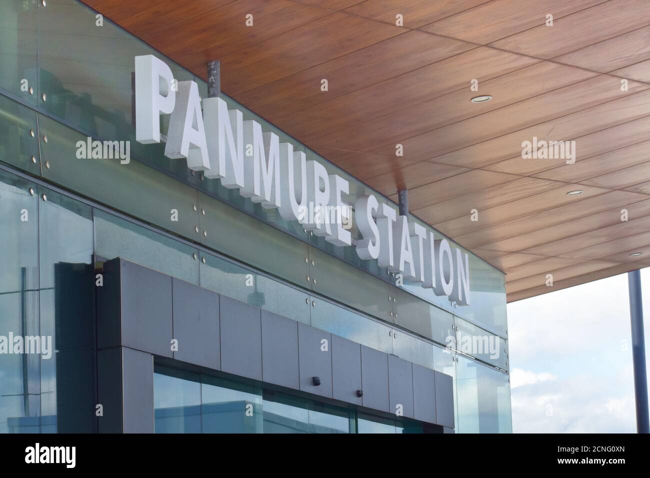 View of Panmure train and bus station Stock Photo - Alamy