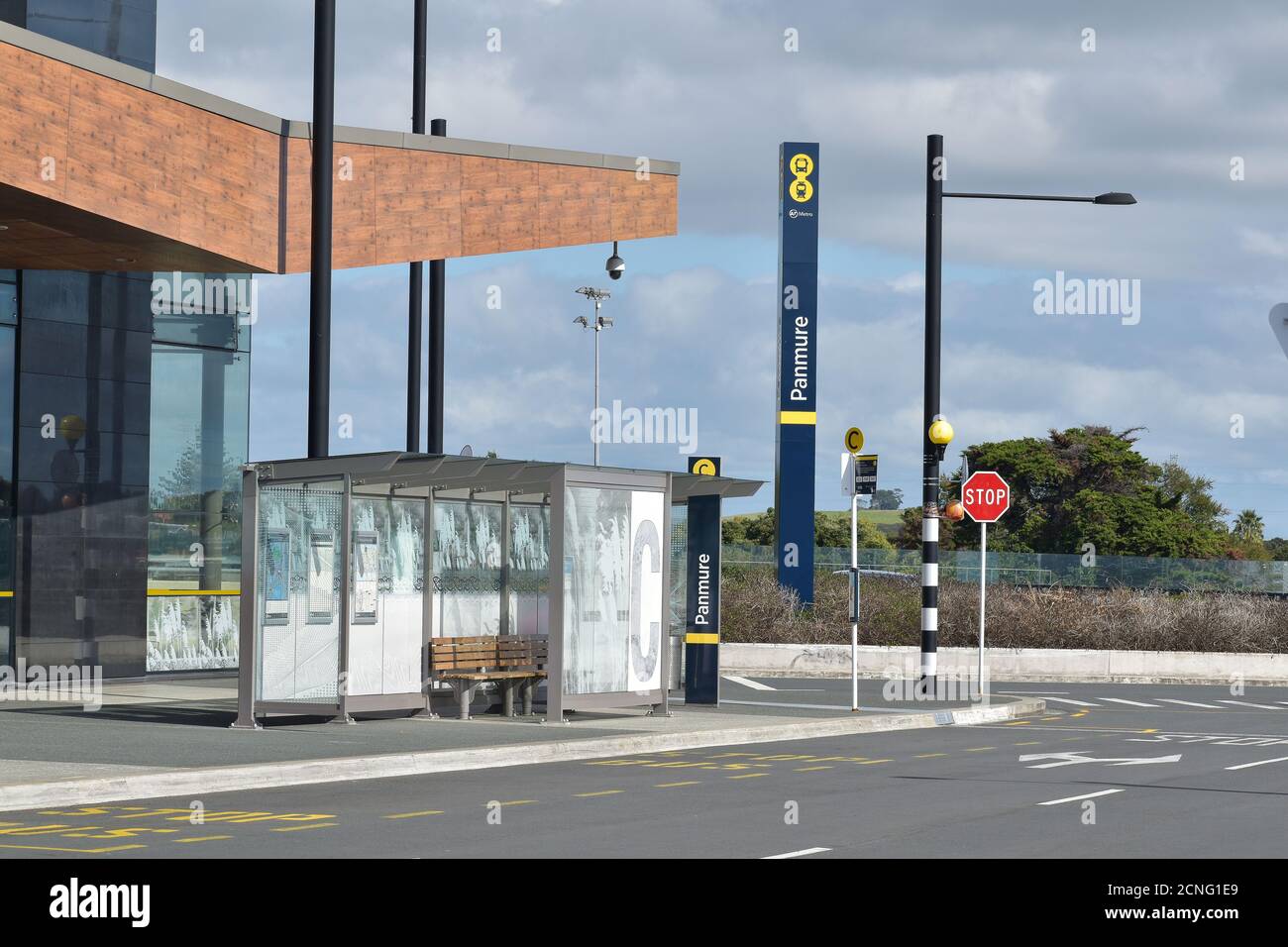 View of Panmure train and bus station Stock Photo - Alamy