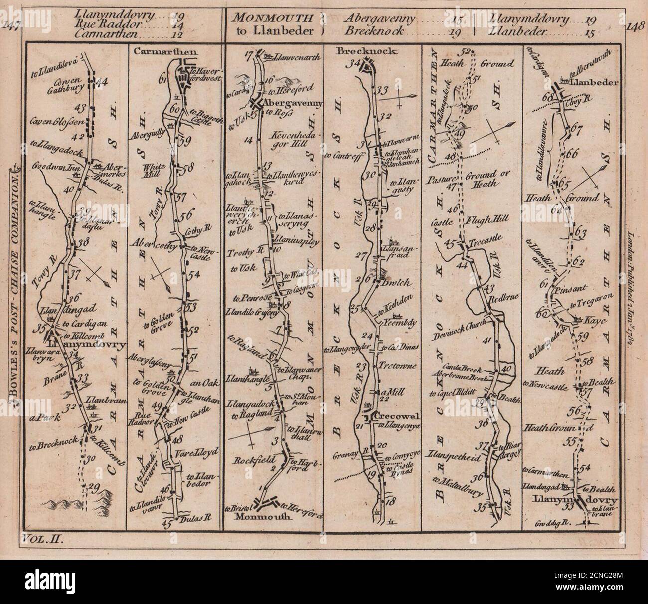 Map of abergavenny hi-res stock photography and images - Alamy