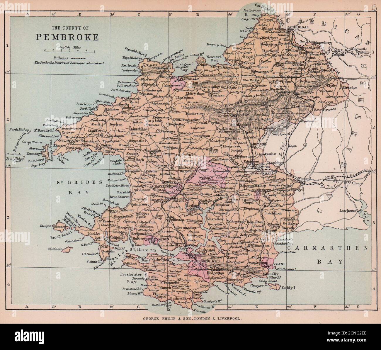 Map of pembroke hi-res stock photography and images - Alamy