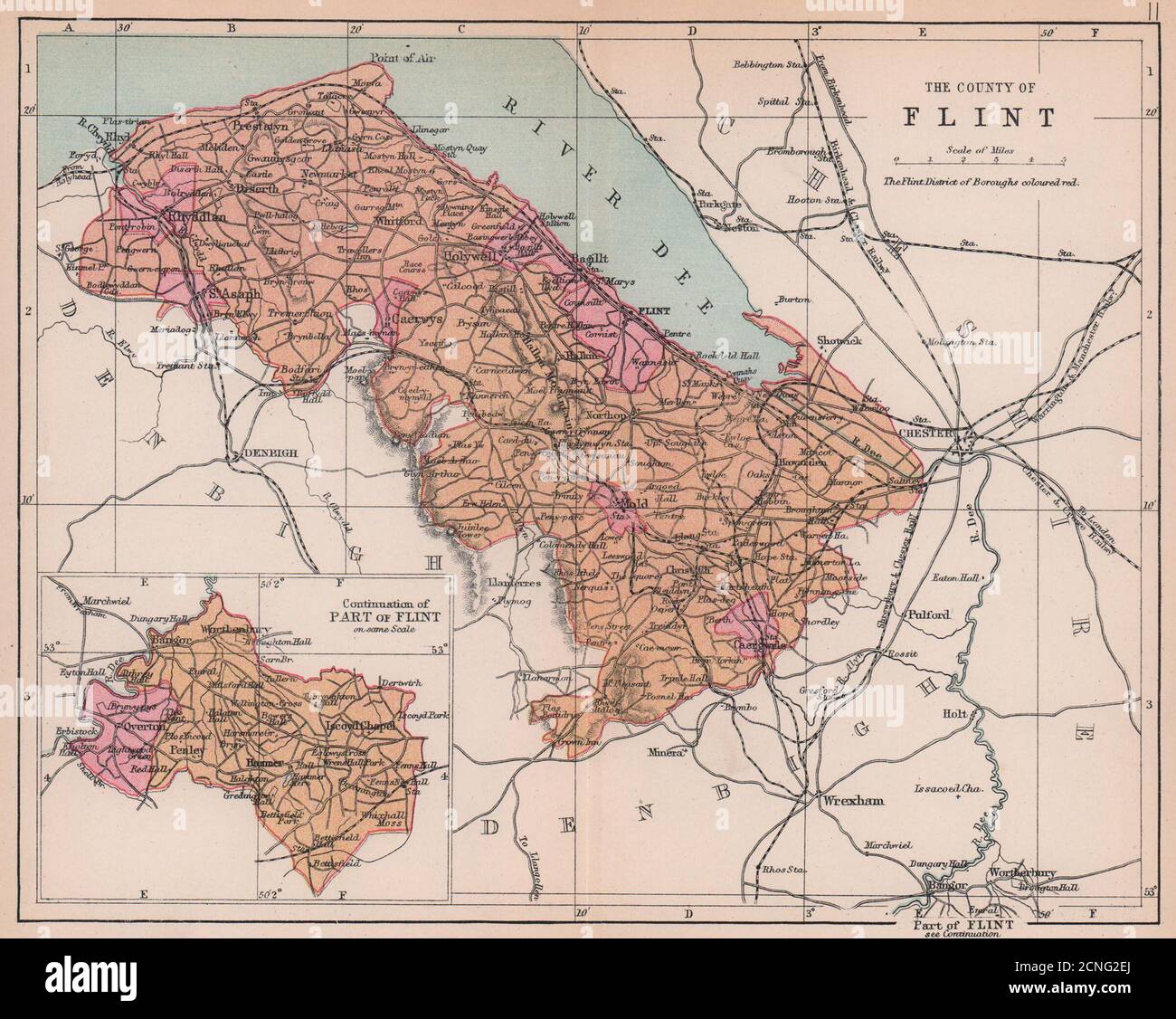 FLINTSHIRE "County of Flint" Rhyl Prestatyn Hawarden Wales BARTHOLOMEW ...